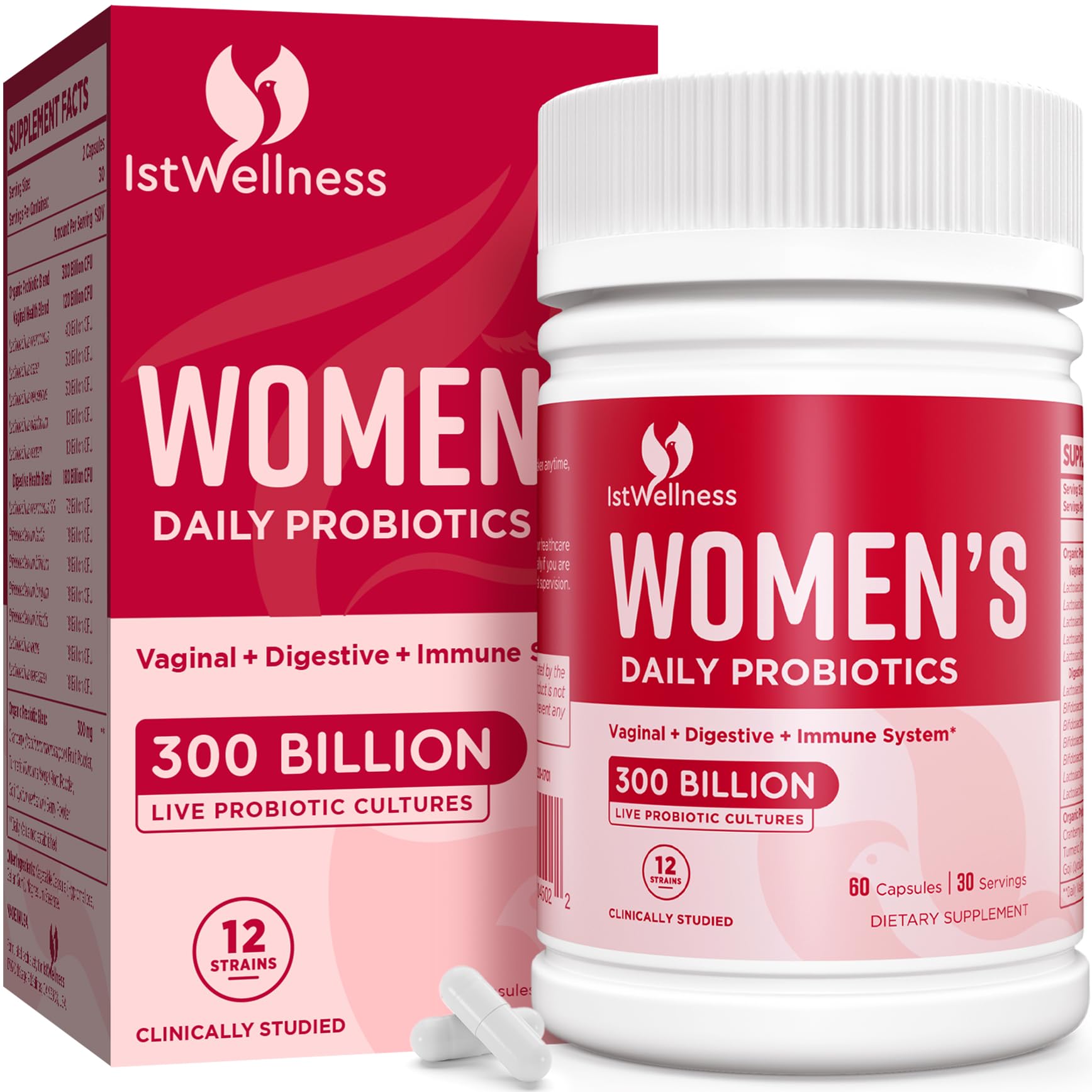 Cranberry probiotic capsules for women