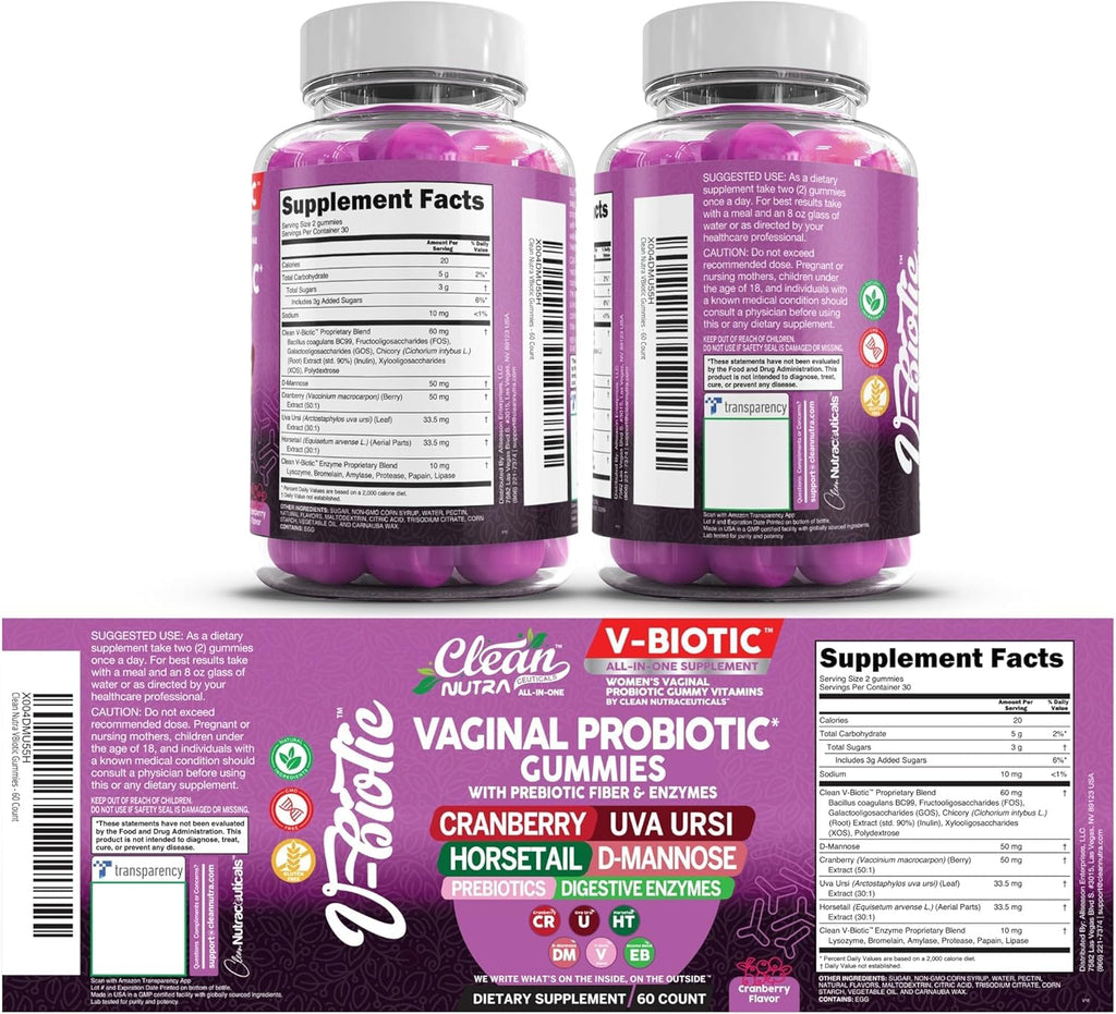 cranberry probiotic gummies for women