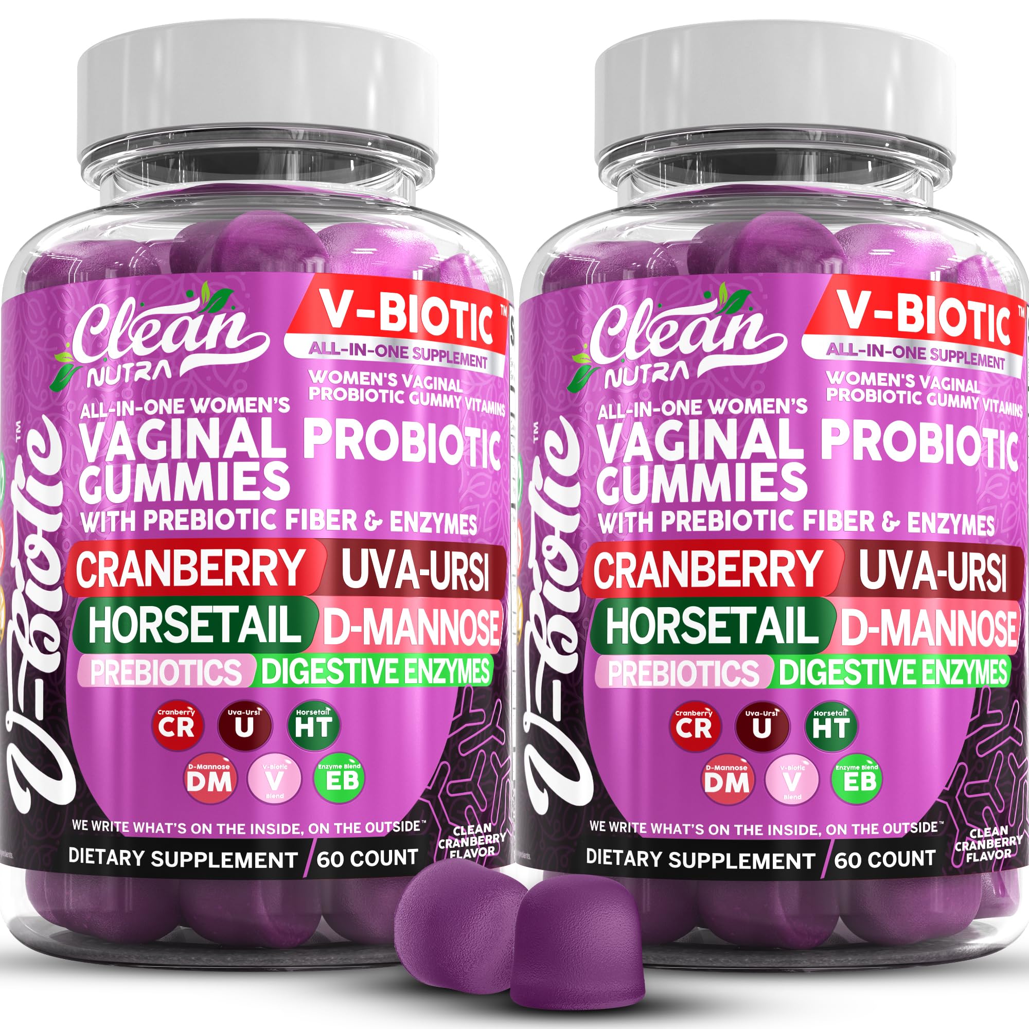 Cranberry probiotic gummy supplements