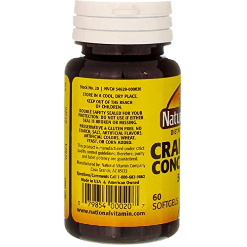 Cranberry soft gels for urinary health