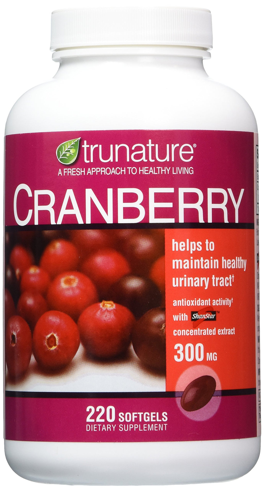 Cranberry softgels for bladder health