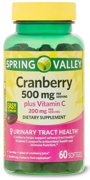 Cranberry softgels for bladder health