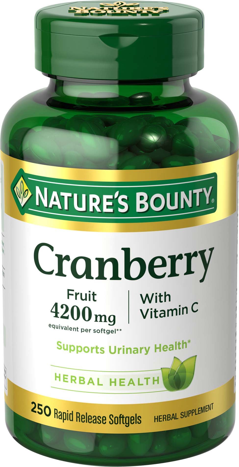 Cranberry softgels for urinary health