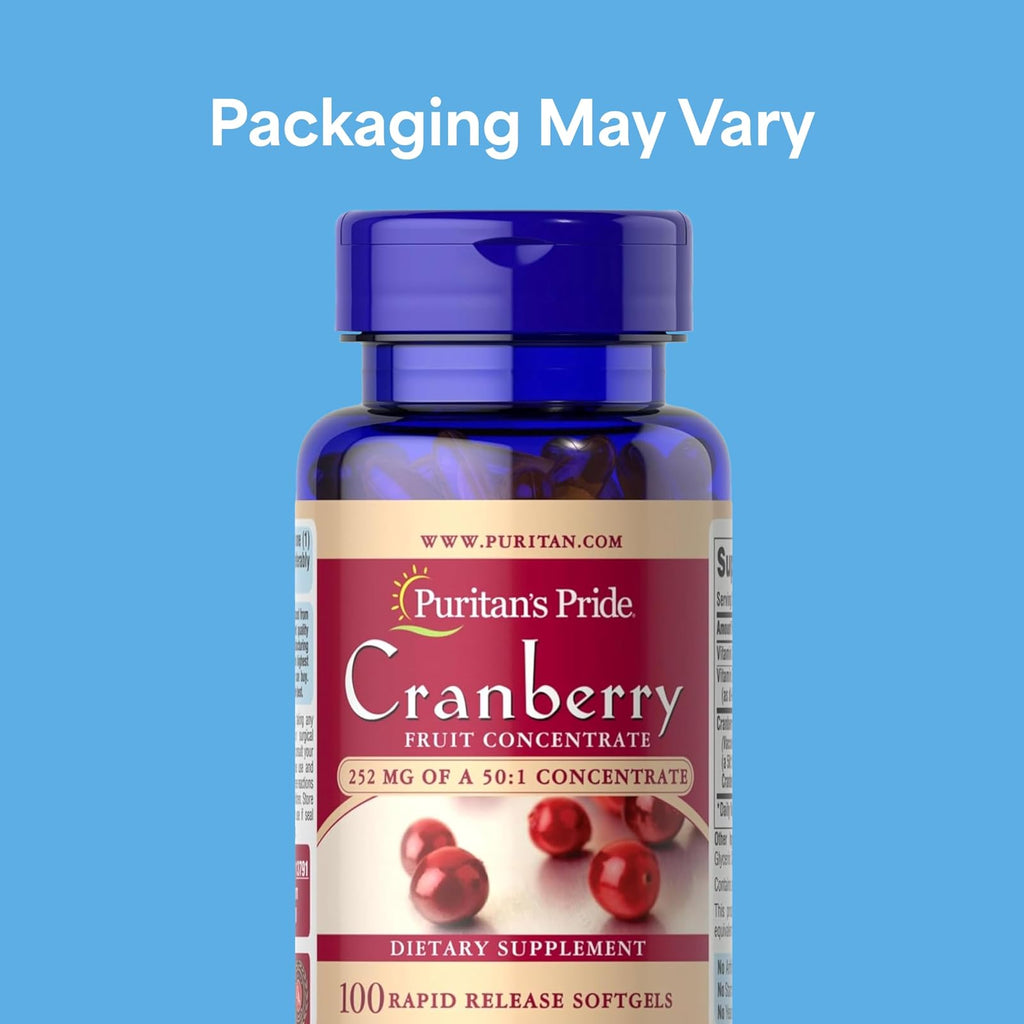 Cranberry softgels for urinary health