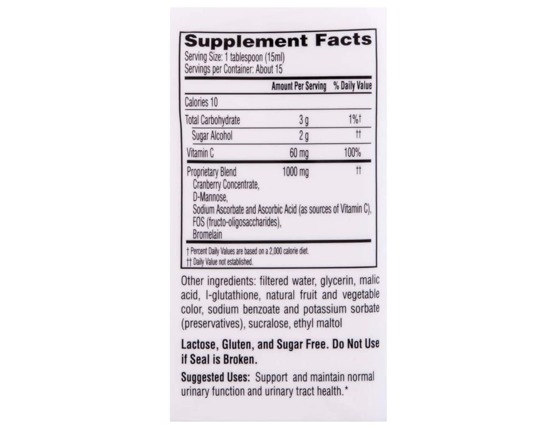 Cranberry supplement for hydration