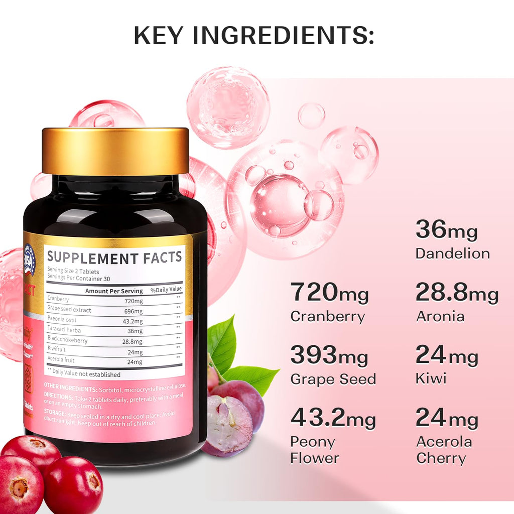 Cranberry supplement for urinary health