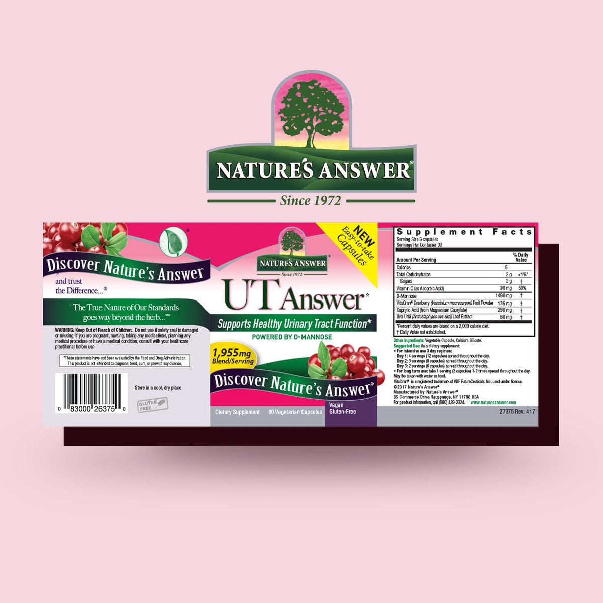 Cranberry supplement for urinary health