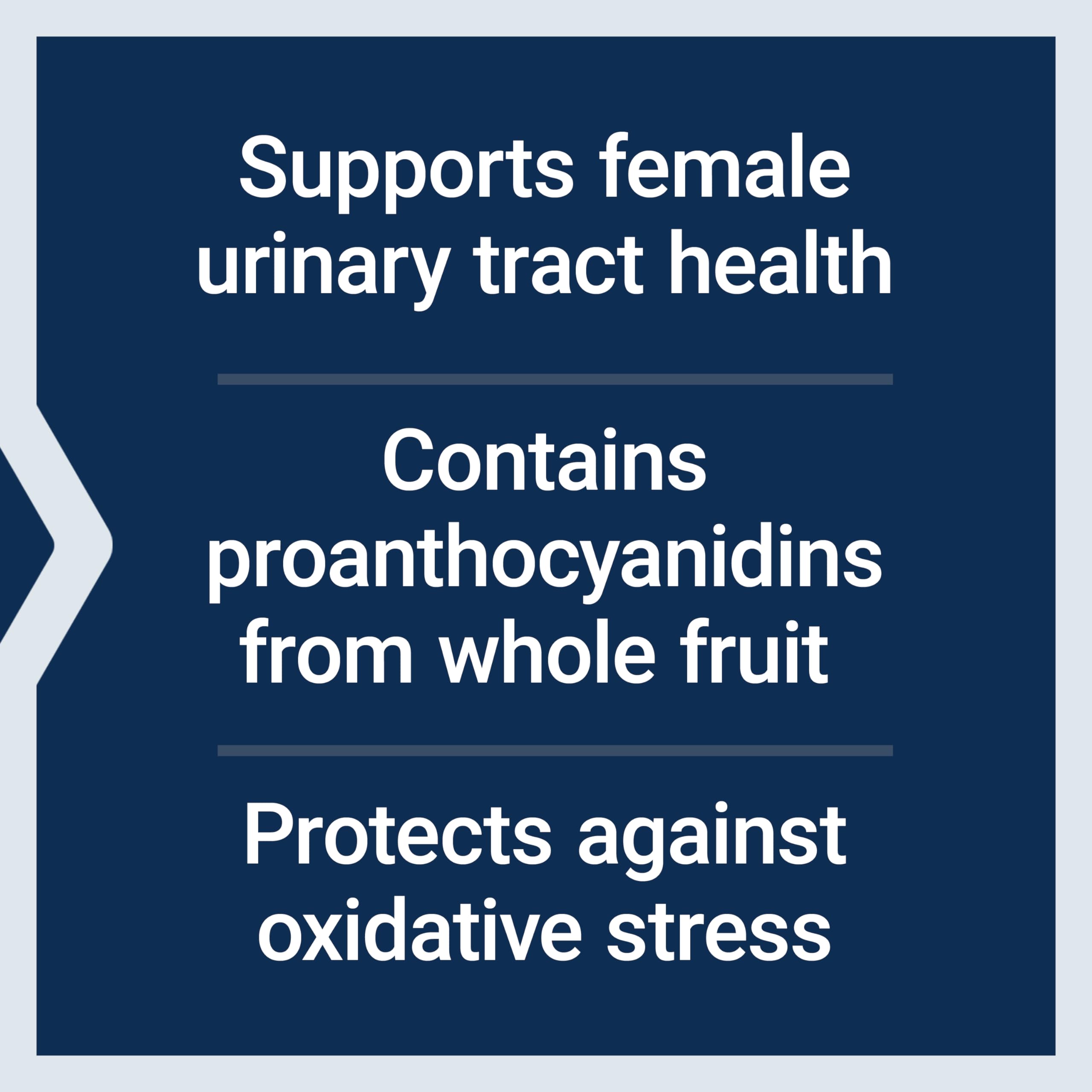 Cranberry supplement for urinary tract