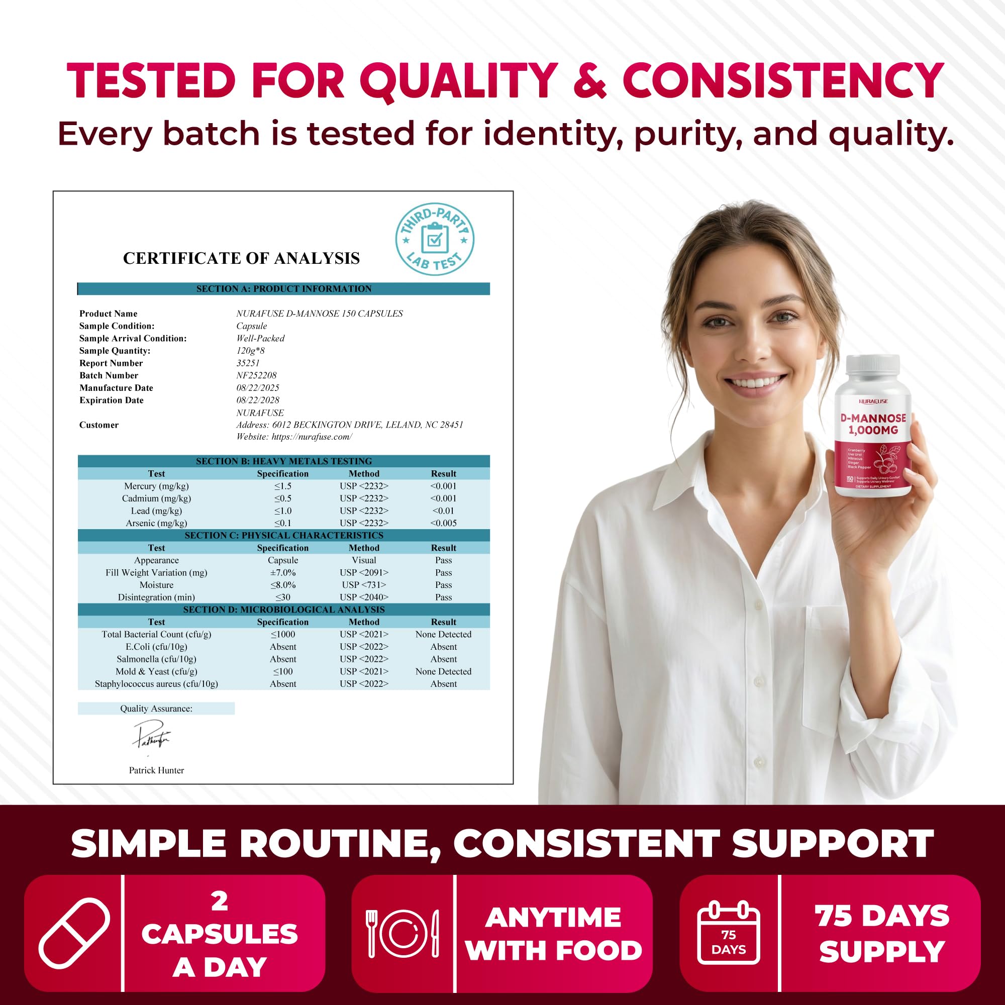 Cranberry supplement for women