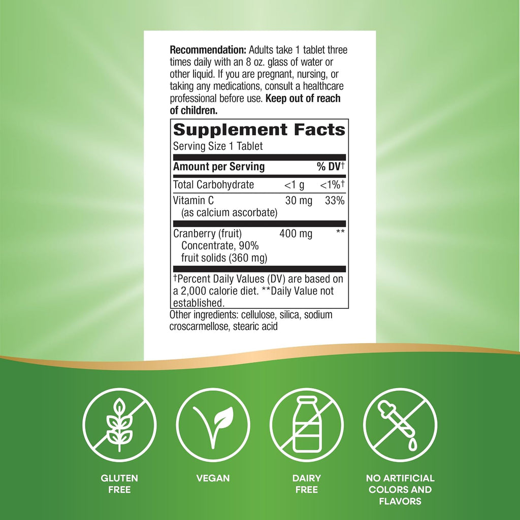 cranberry supplement with added vitamin C