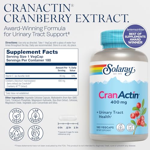 Cranberry supplement with vitamin C