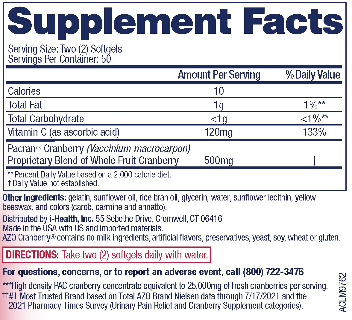 cranberry supplement without added sugars