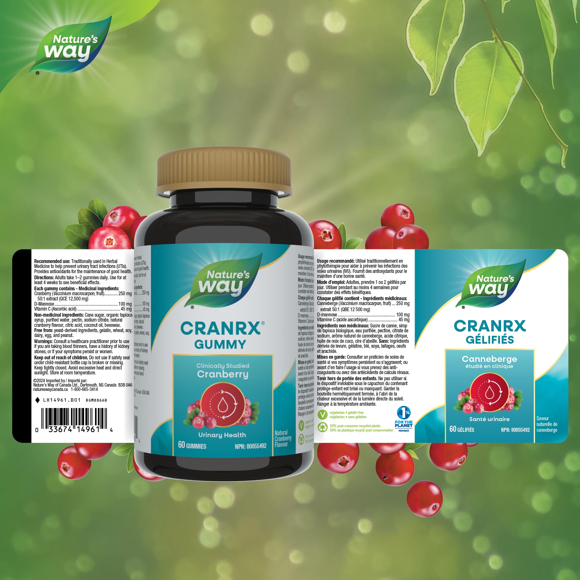 Cranberry supplements for hydration