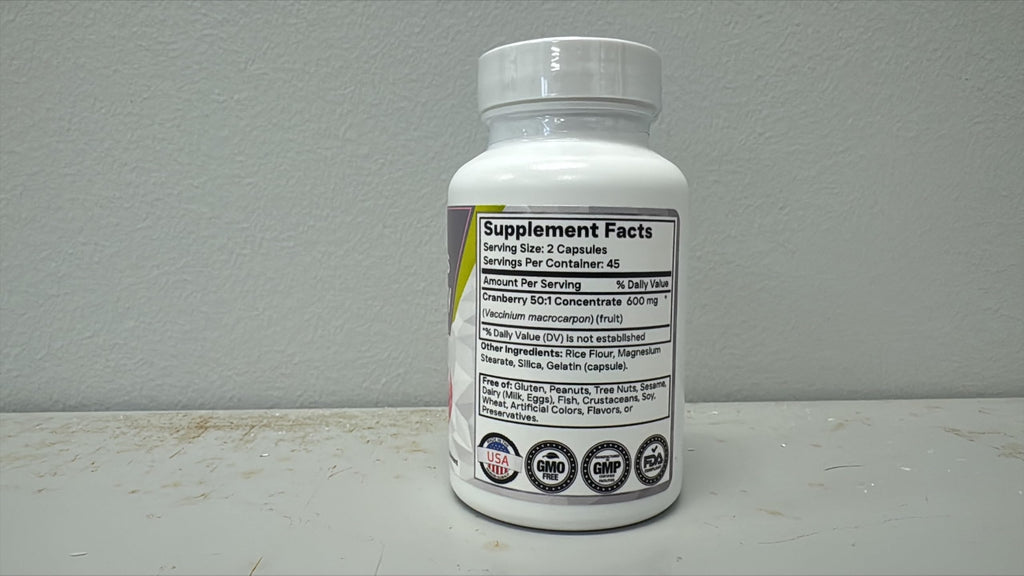 Cranberry supplements with ultra potency