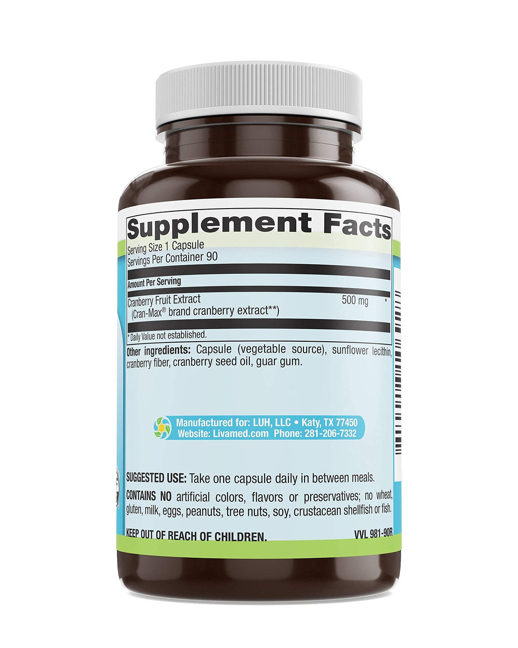 Cranberry veg caps for immune support