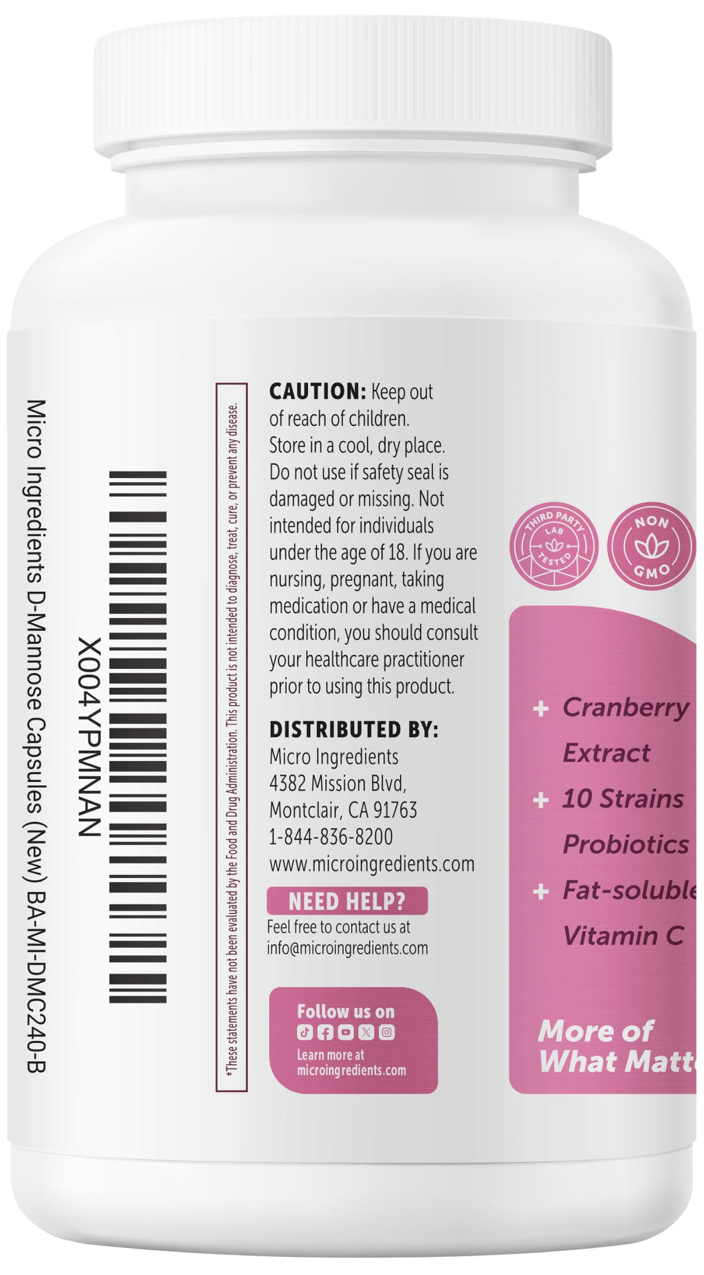 Cranberry veggie capsules for energy