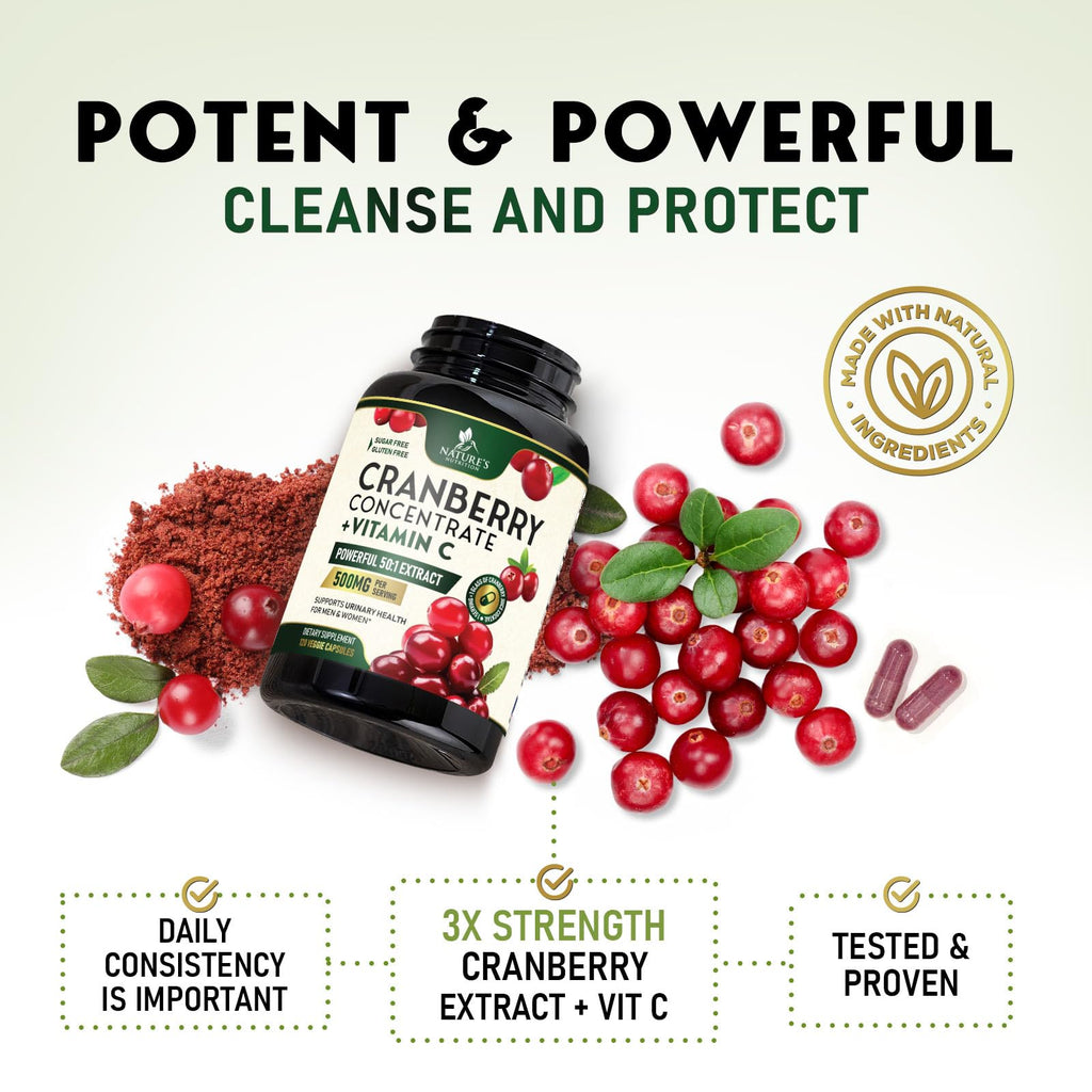 Cranberry vitamins for healthy urinary tract