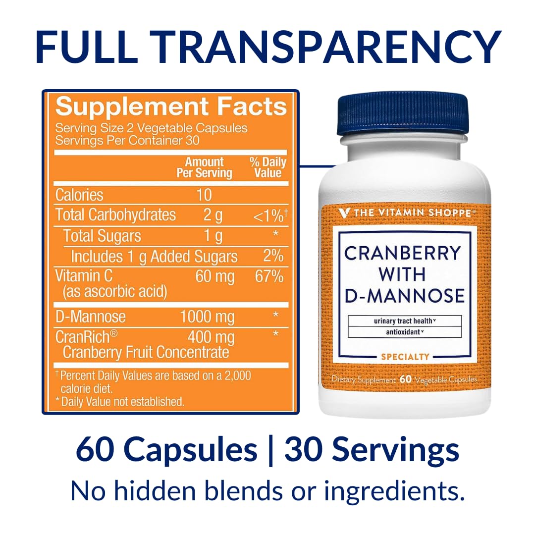 Cranberry with D-Mannose for immunity