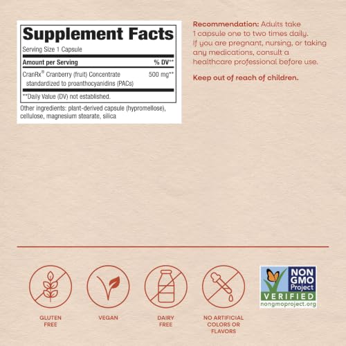 CranRx cranberry capsules for digestive health