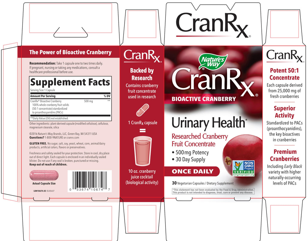 CranRx cranberry for optimal urinary function