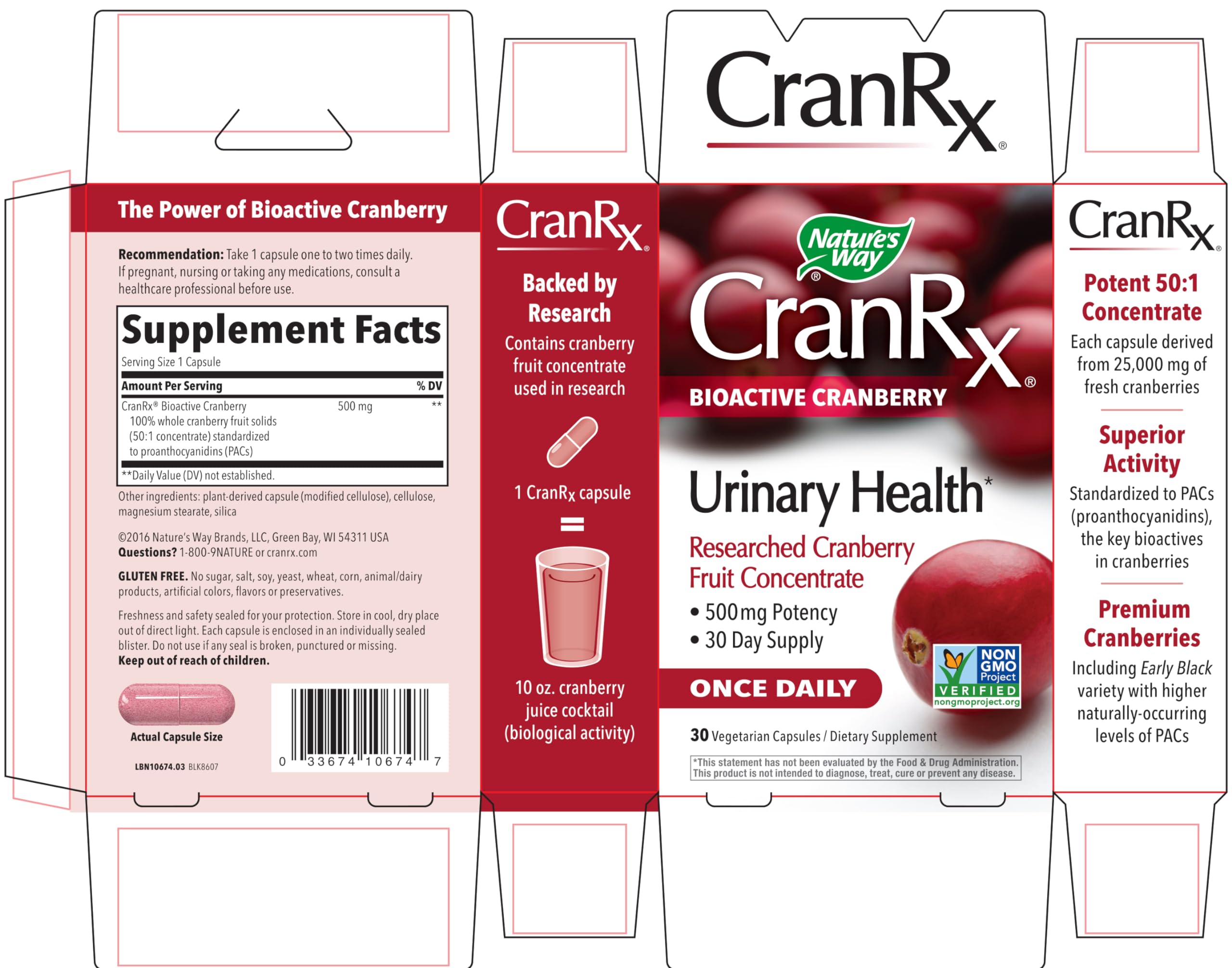 CranRx for improved urinary function