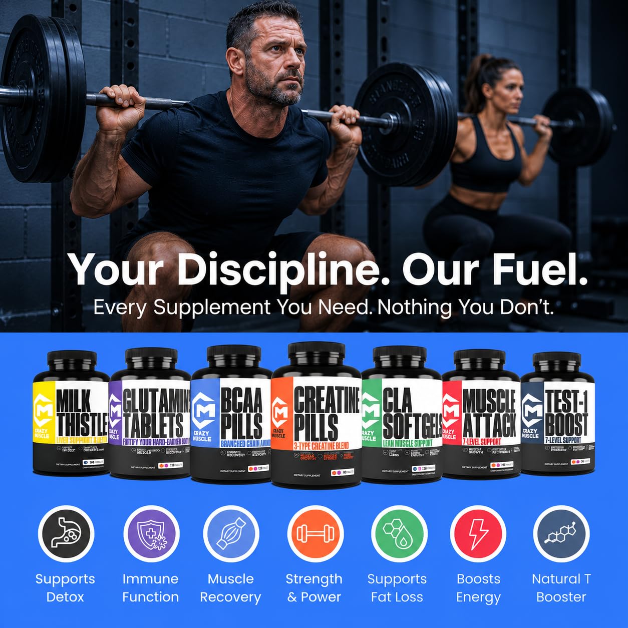 Crazy Muscle BCAA energy boosting formula