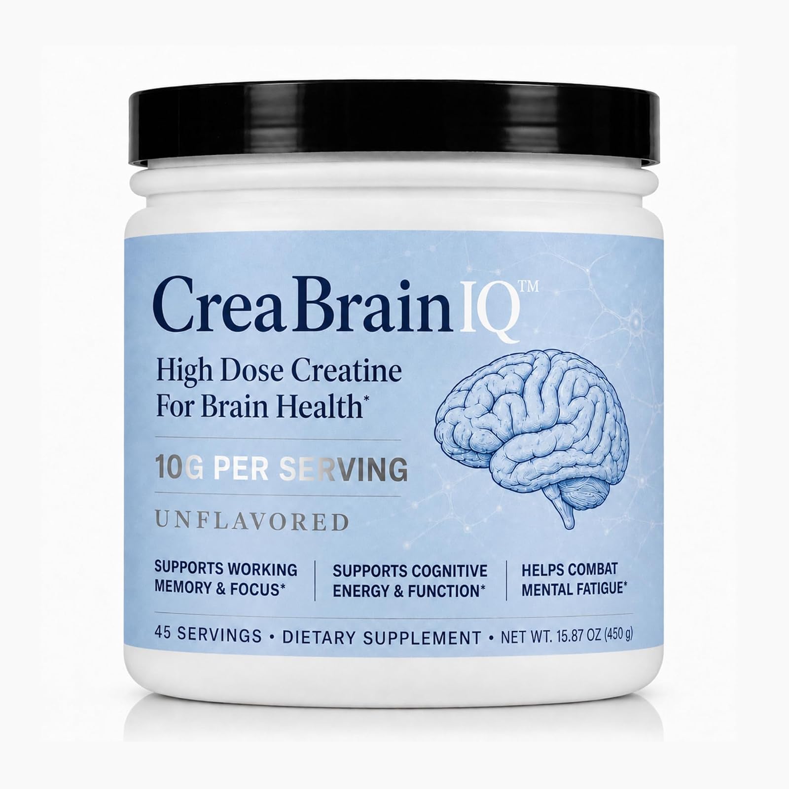 CreaBrainIQ creatine monohydrate powder