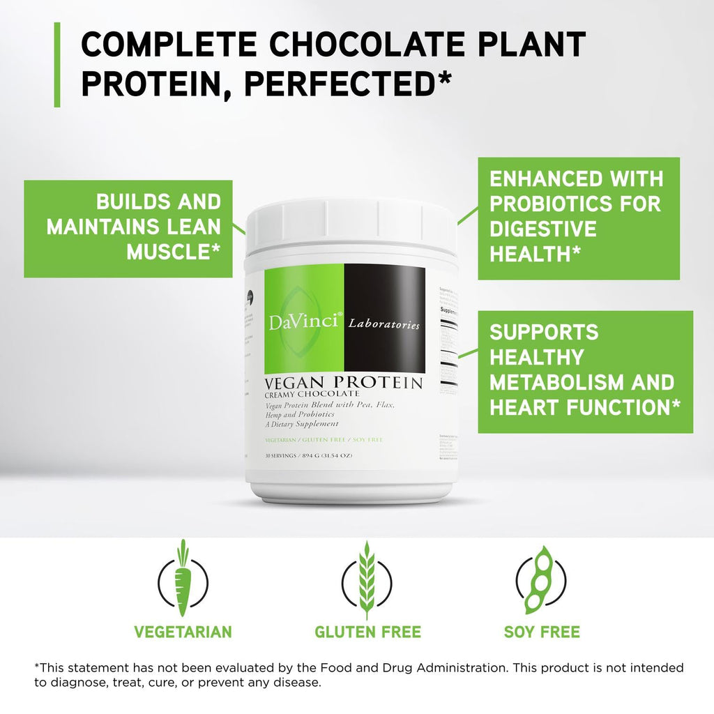 creamy chocolate vegan protein powder