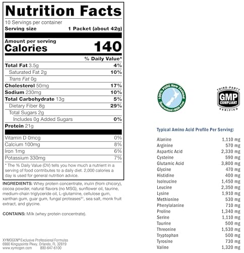 Creamy chocolate whey protein for muscle recovery