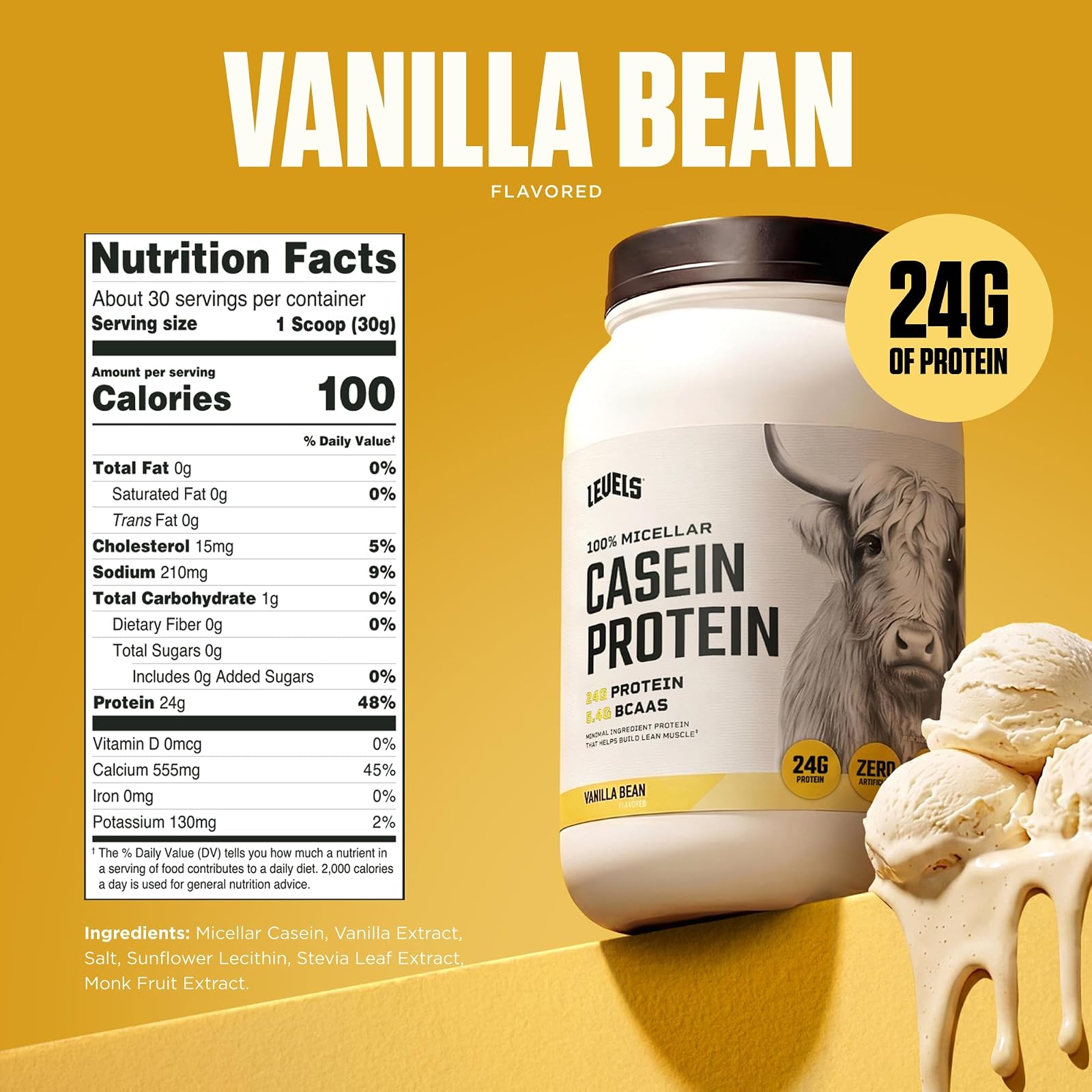 creamy vanilla bean protein shake