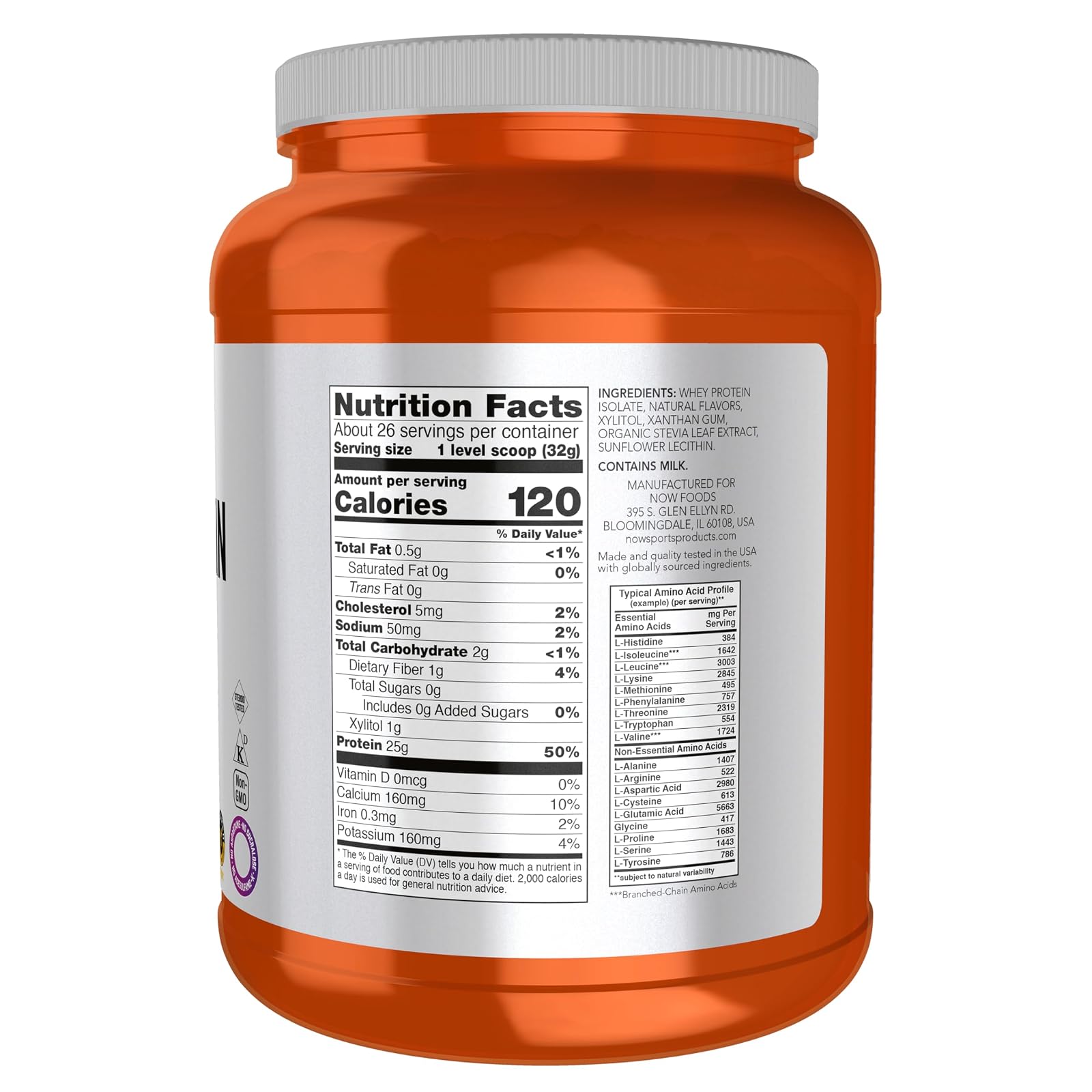 Creamy vanilla whey protein supplement