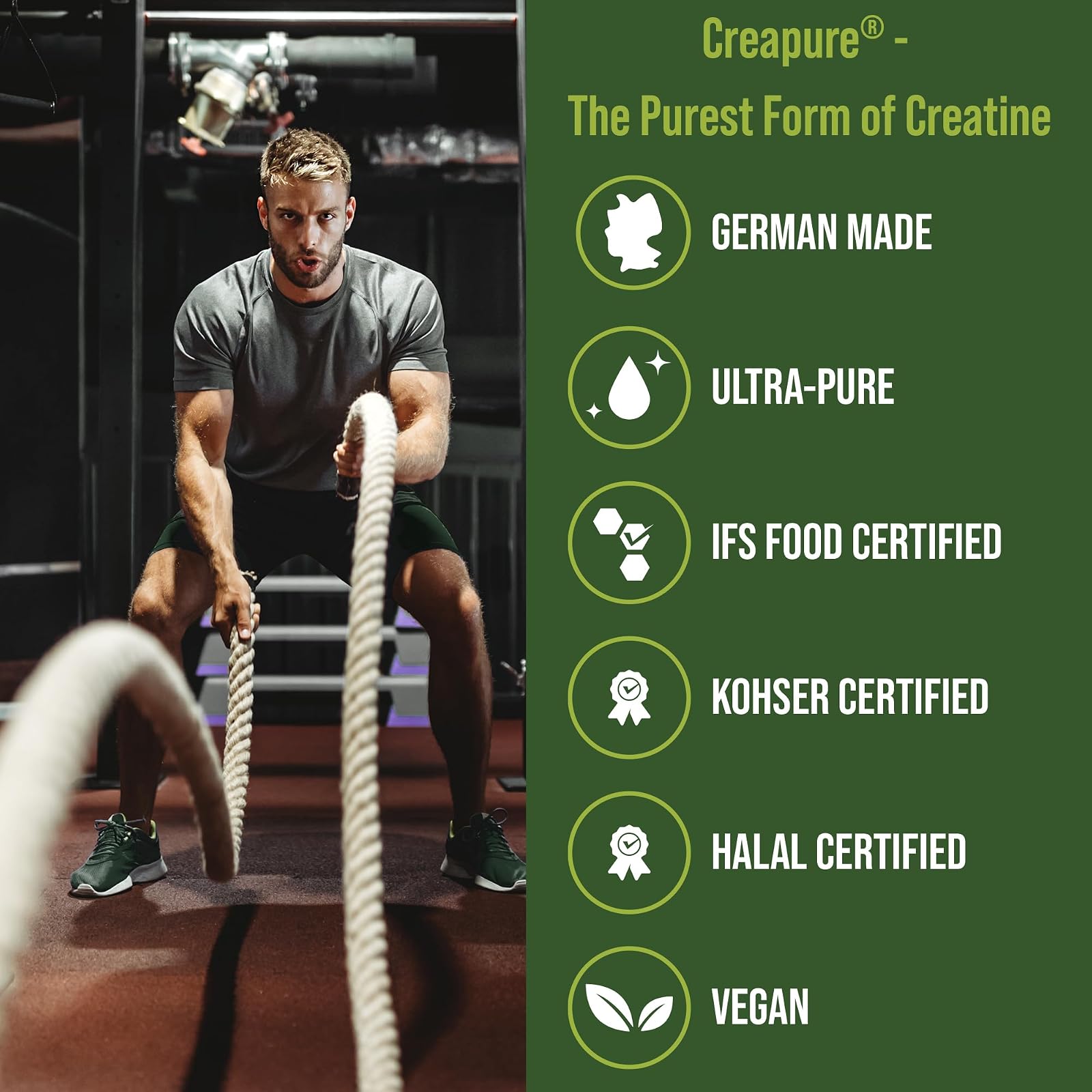 Creapure creatine for energy boost