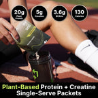 creatine and protein supplement pack