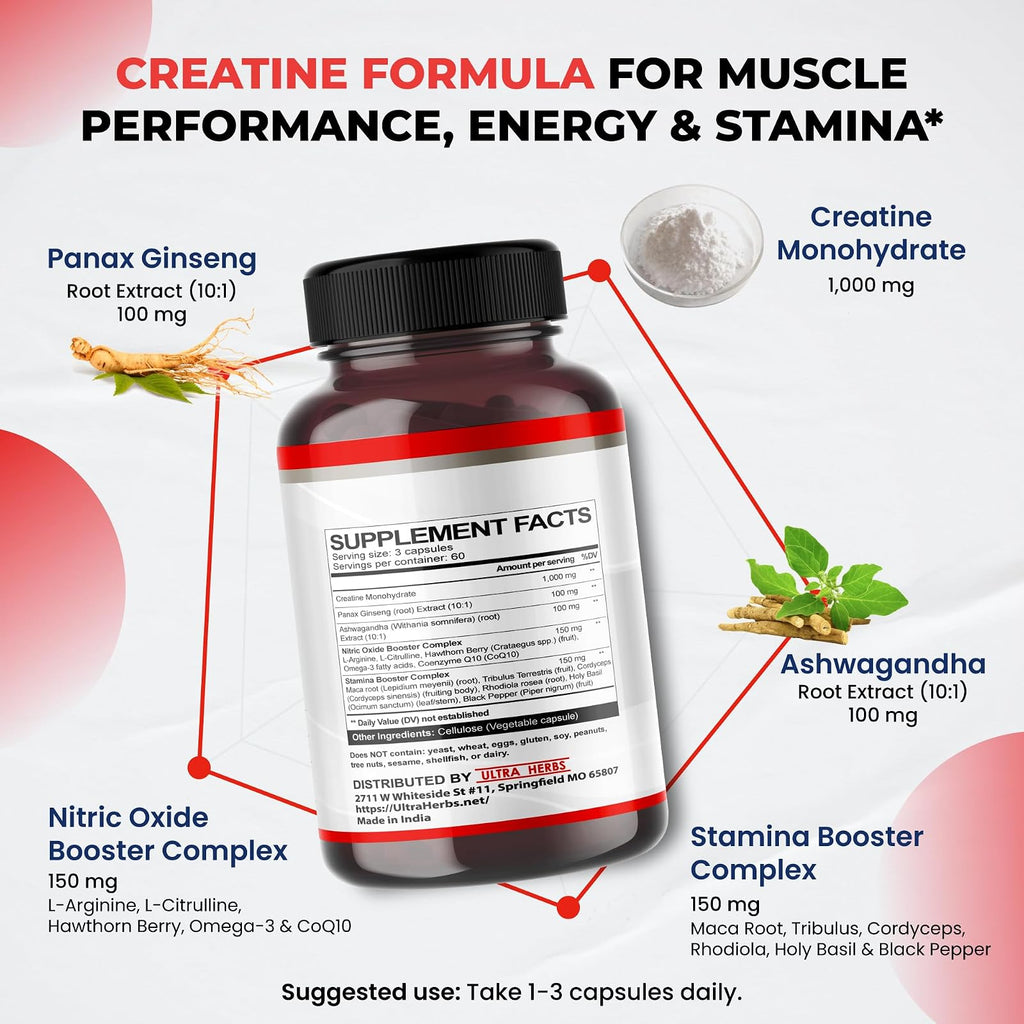Creatine capsules for energy boost