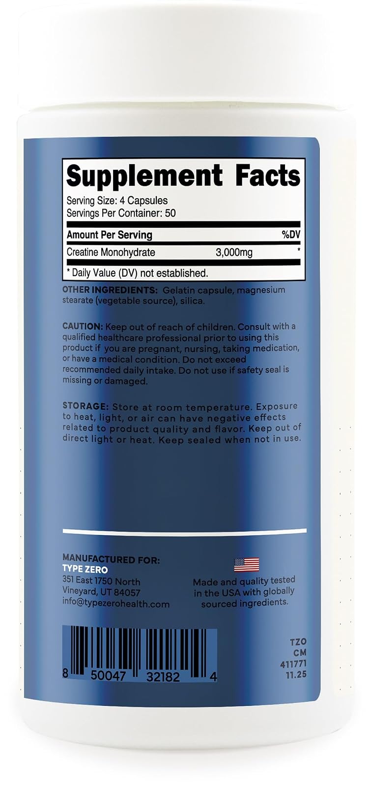 Creatine capsules for enhanced performance