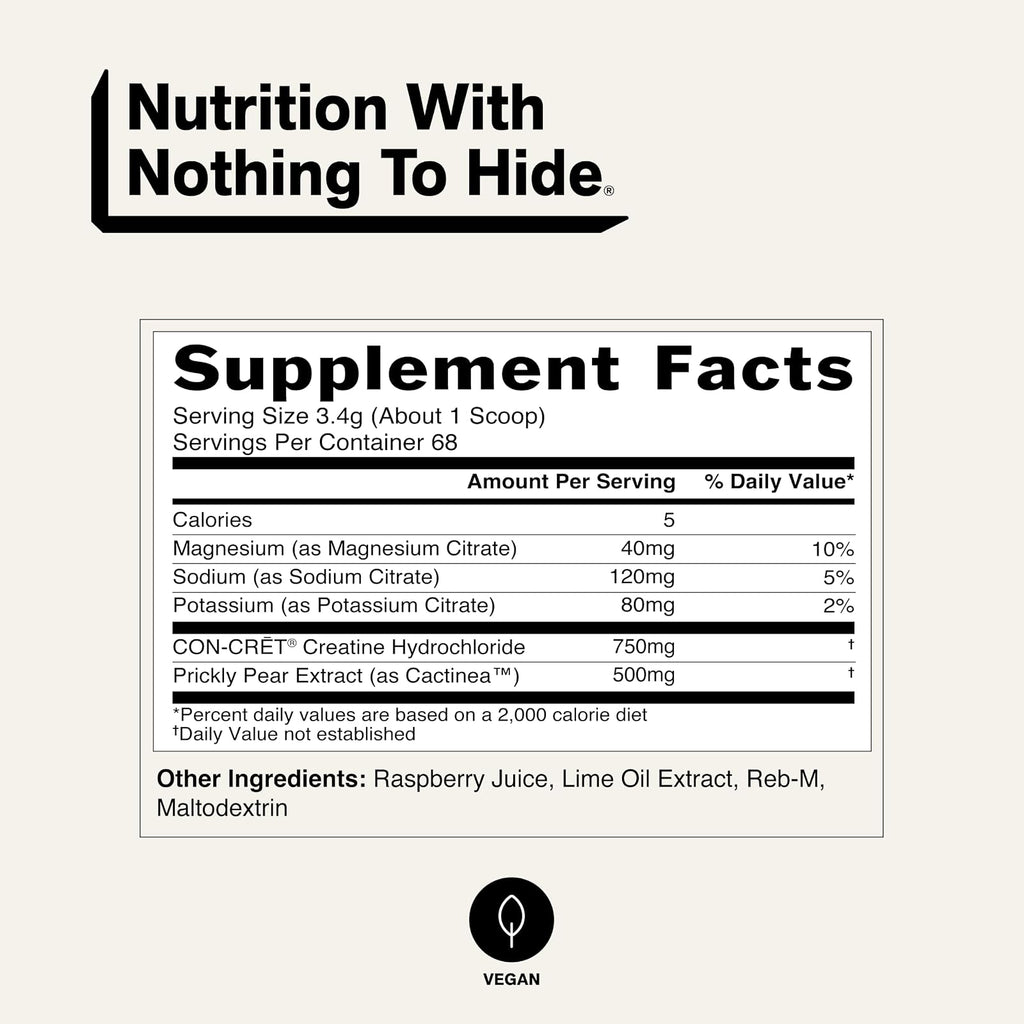 Creatine HCl for enhanced performance