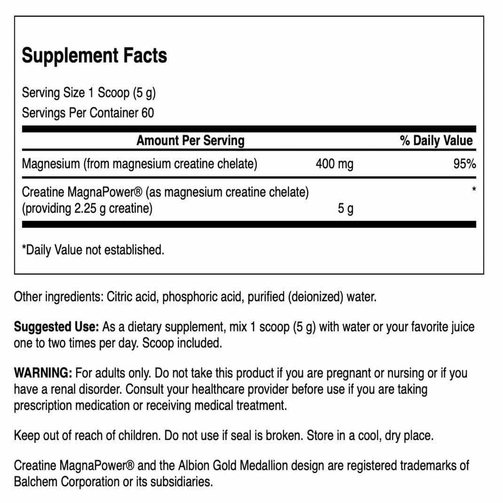 Creatine MagnaPower enhances workout performance