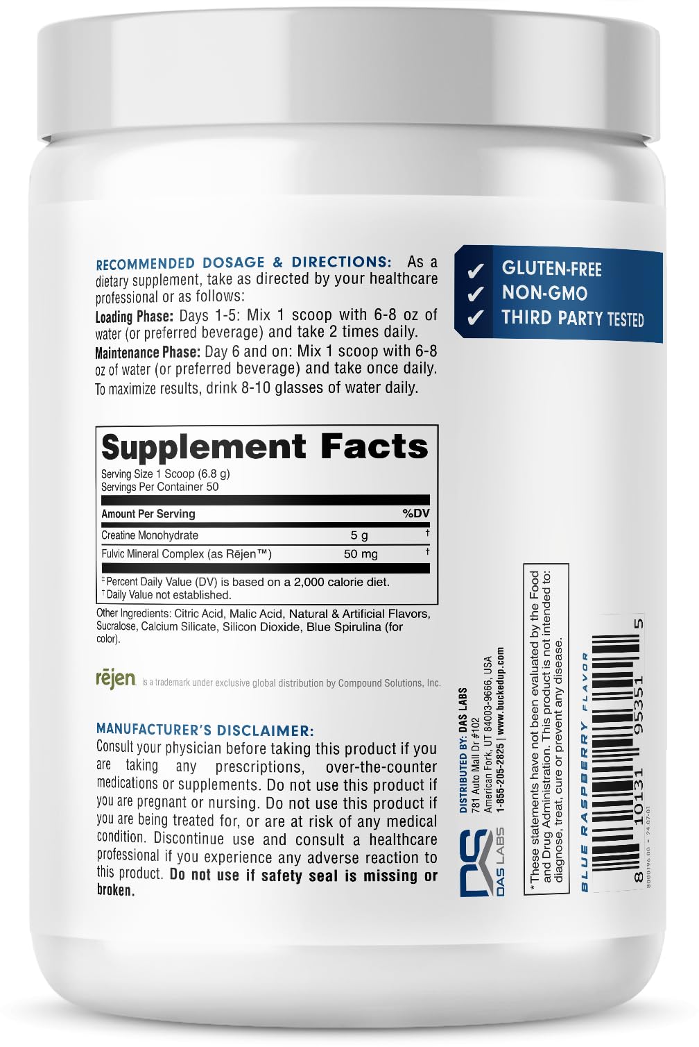 creatine monohydrate 50 servings