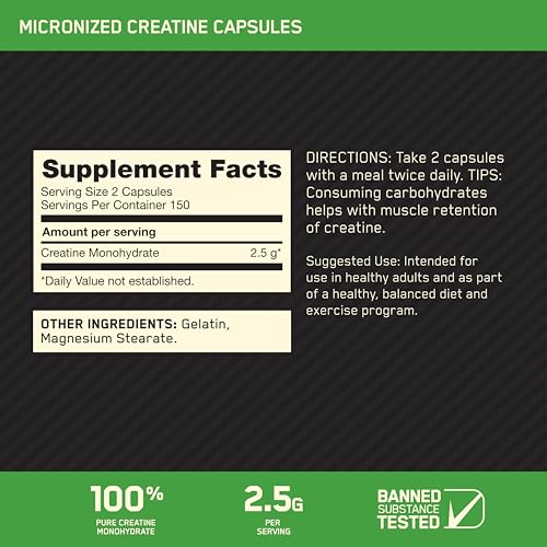 creatine monohydrate capsules for athletes