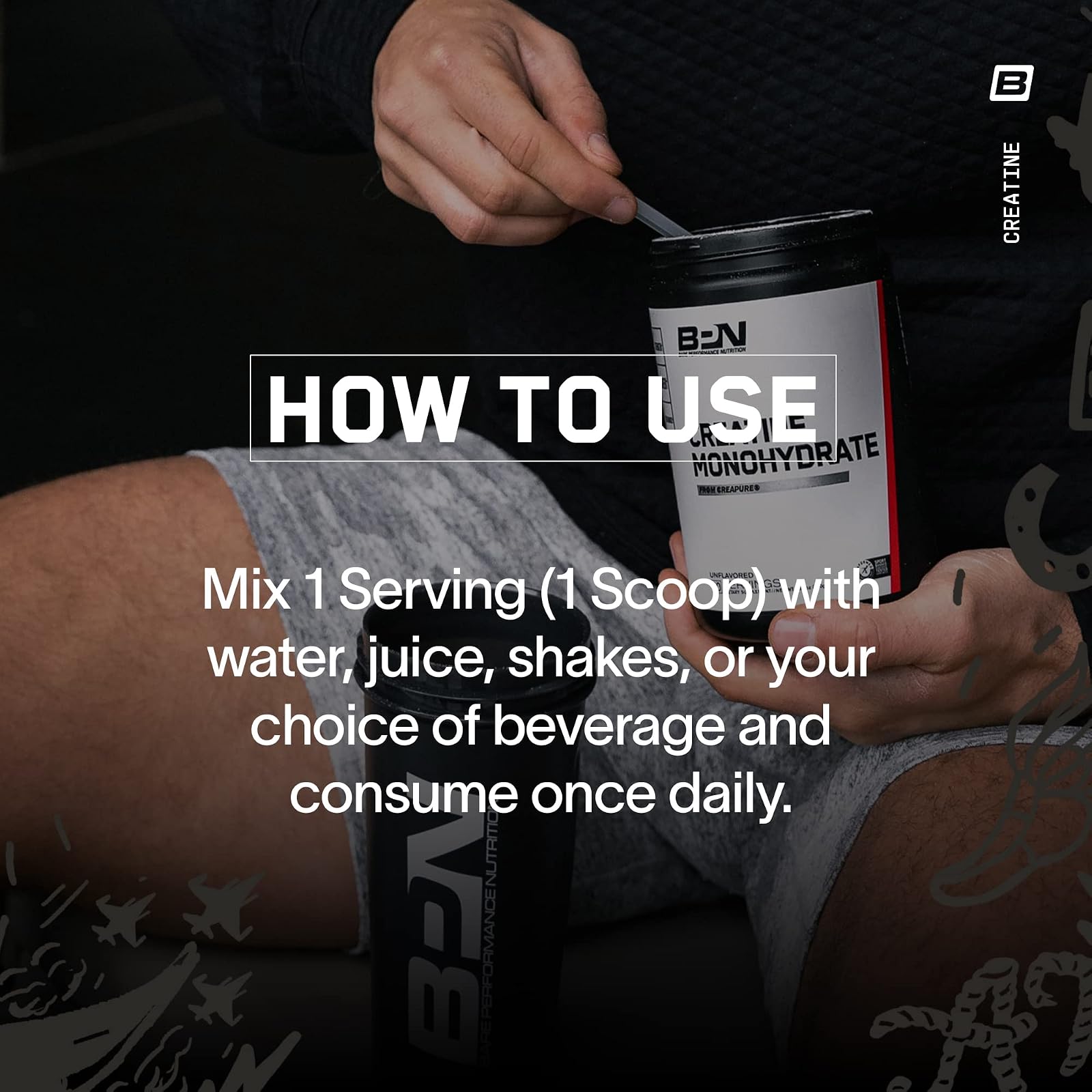 creatine monohydrate for energy boost