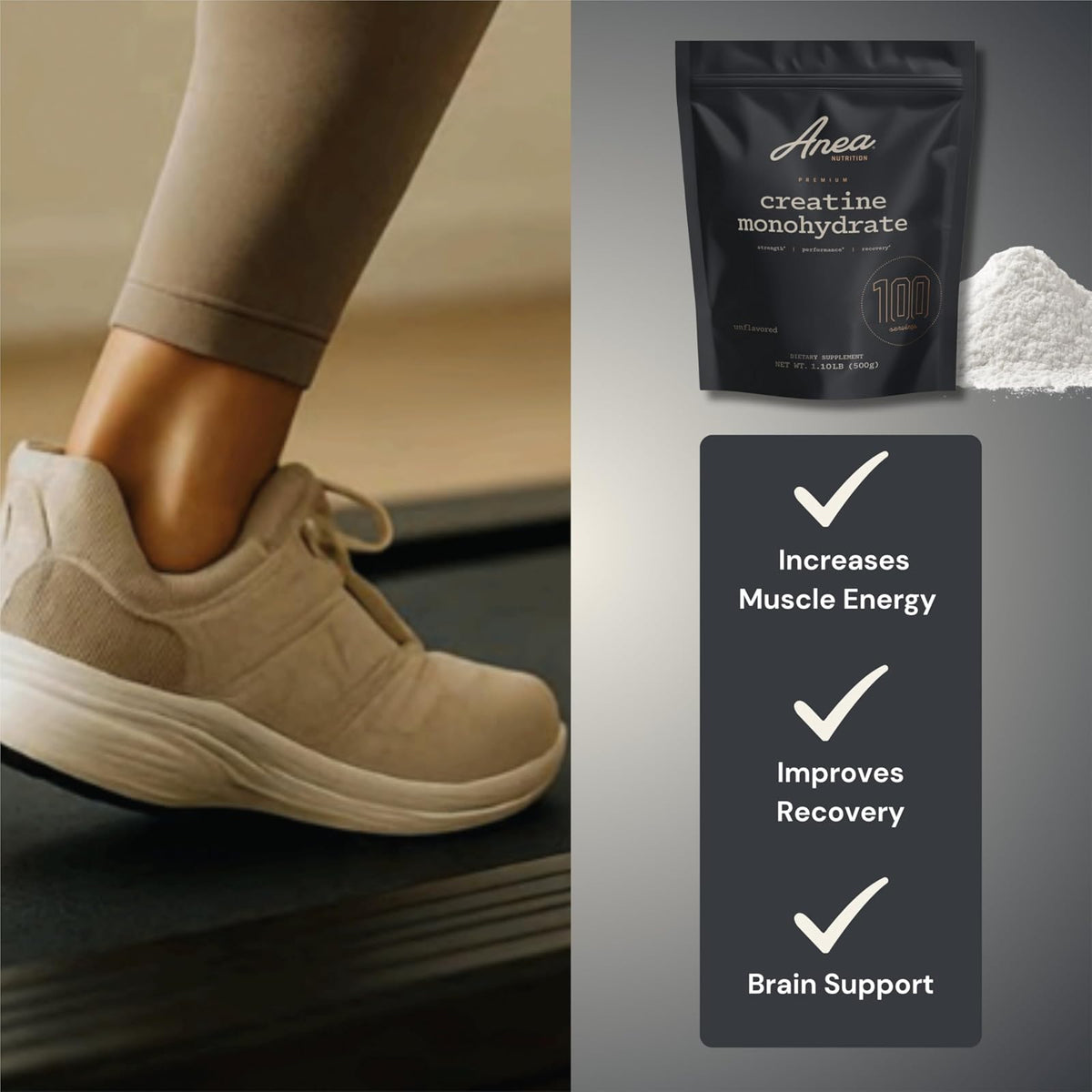 Creatine monohydrate for enhanced performance