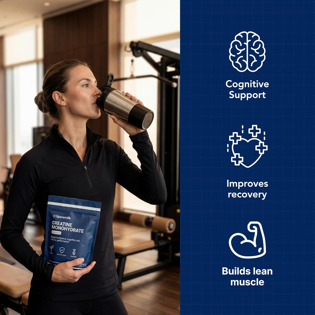 Creatine monohydrate for strength training