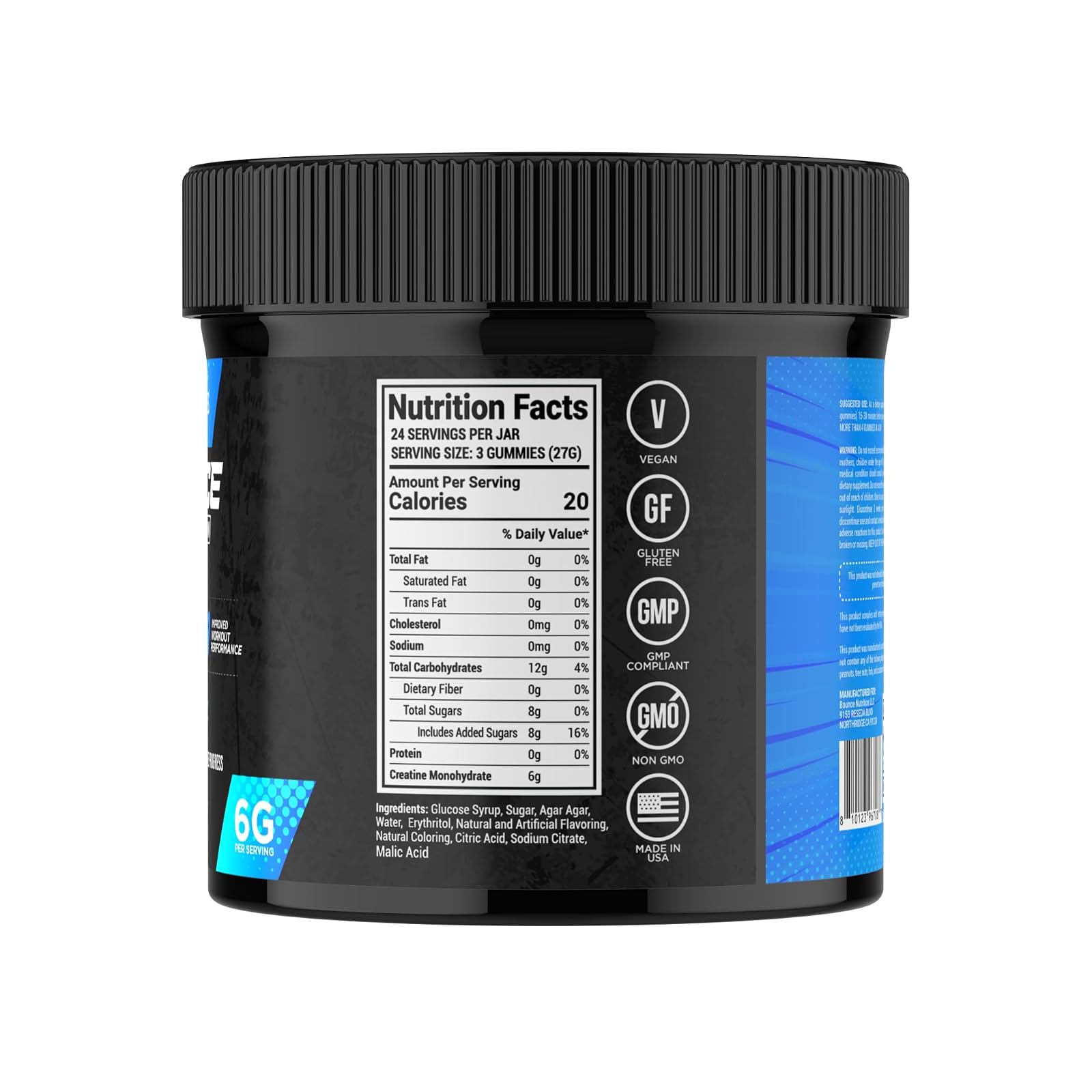 Creatine monohydrate gummies for athletes