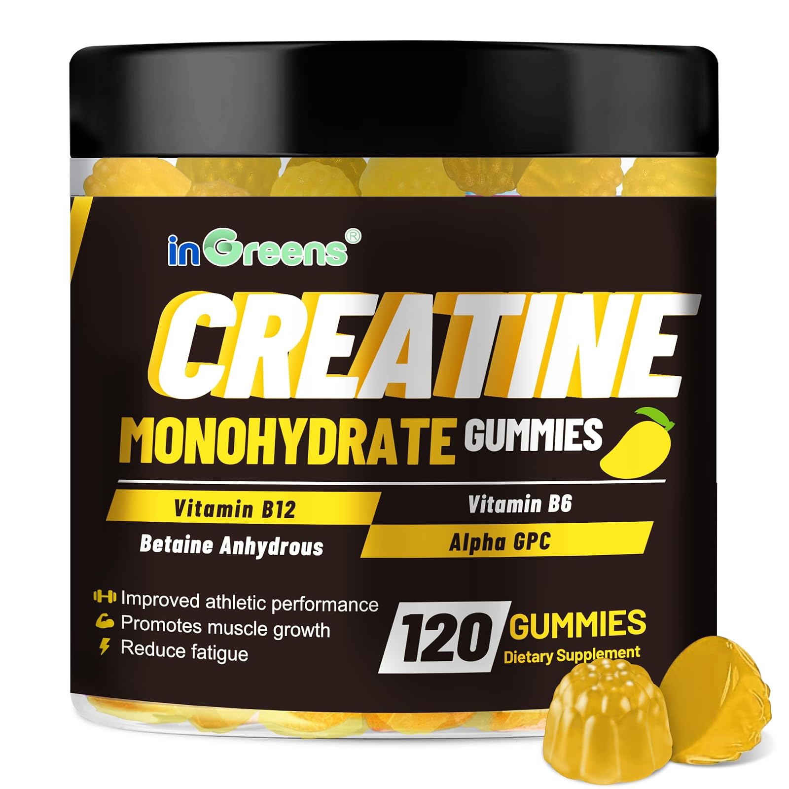 Creatine monohydrate gummies for energy