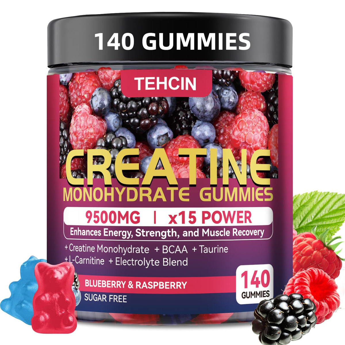 Creatine monohydrate gummies for energy