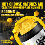 Creatine monohydrate gummies for muscle growth