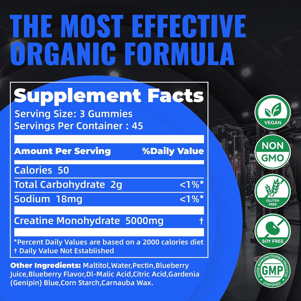 creatine monohydrate gummy supplements