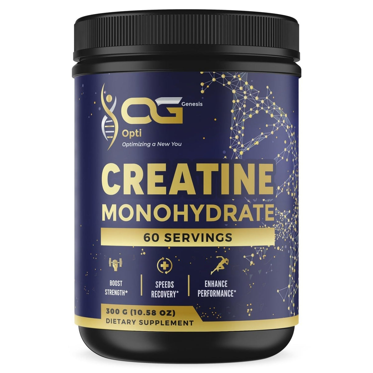 Creatine monohydrate powder for athletes