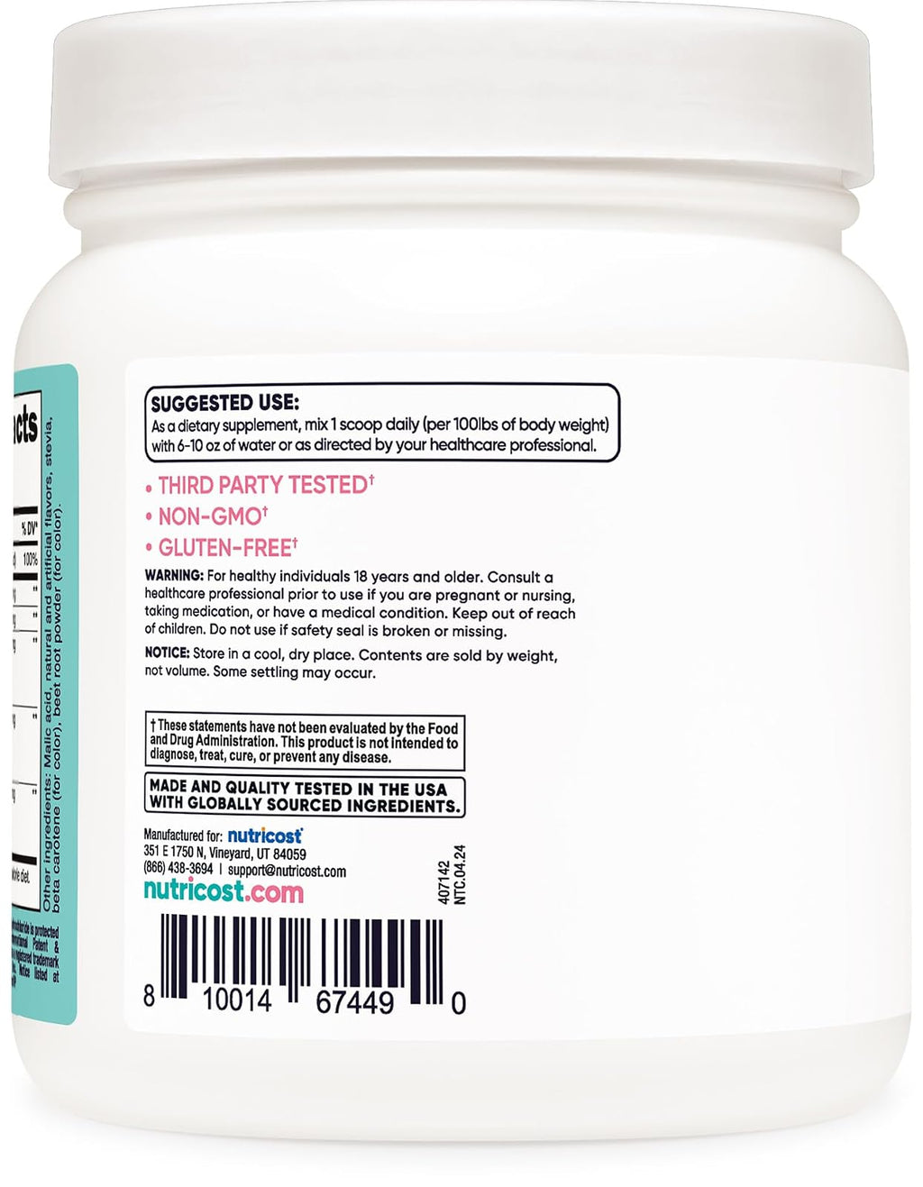 Creatine powder for enhanced athletic performance