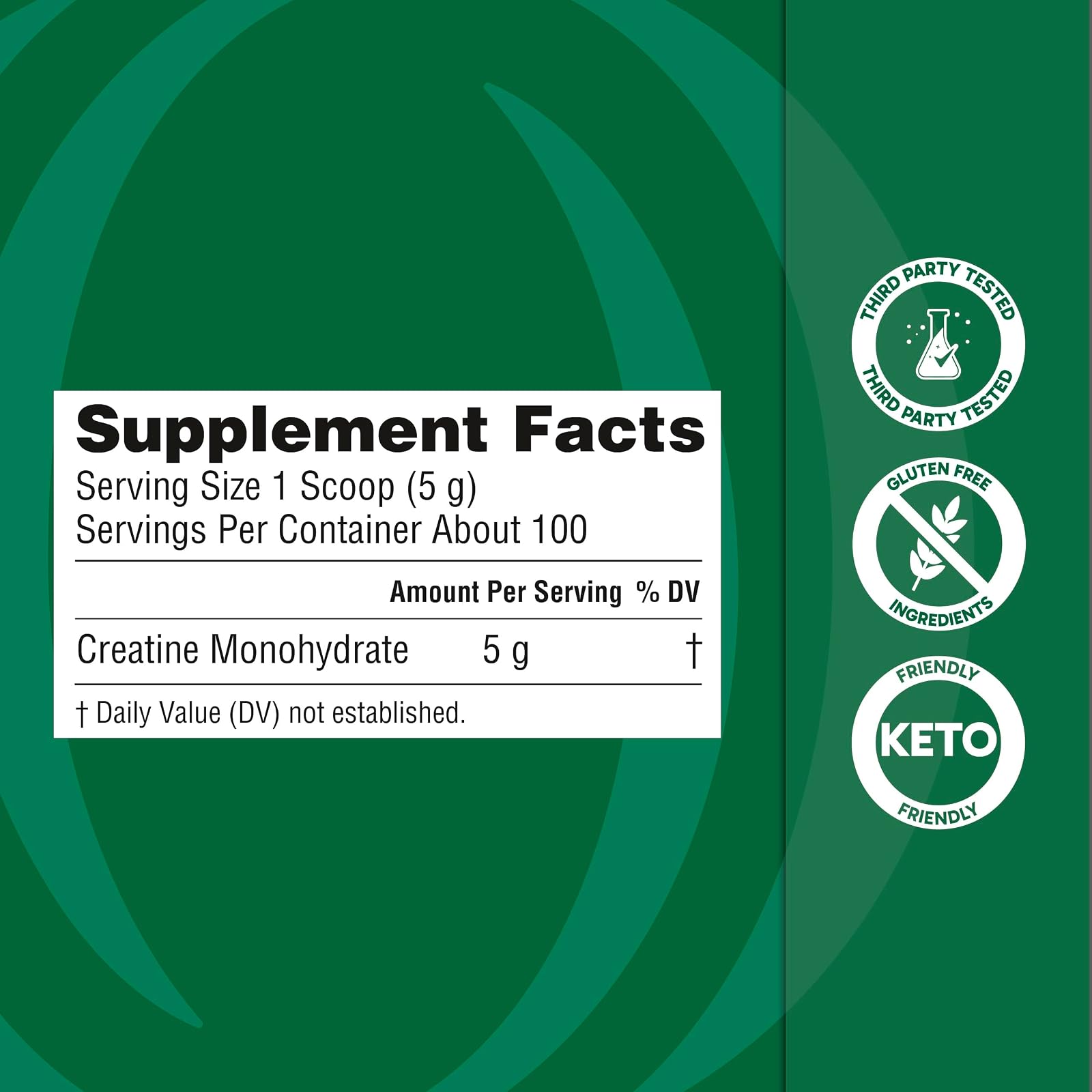 Creatine powder for enhanced athletic performance